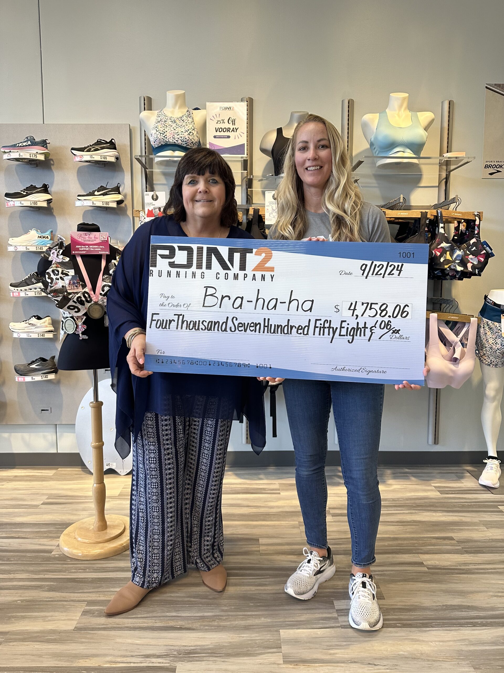 The Bra-ha-ha Fundraising Event - August 2024 - Point 2 Running Company